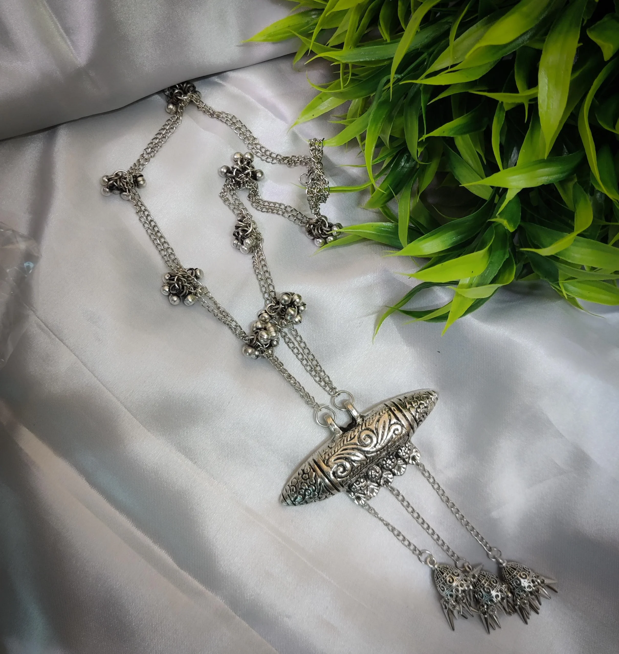 Antique Traditional Long Chain Necklace - Glamaya