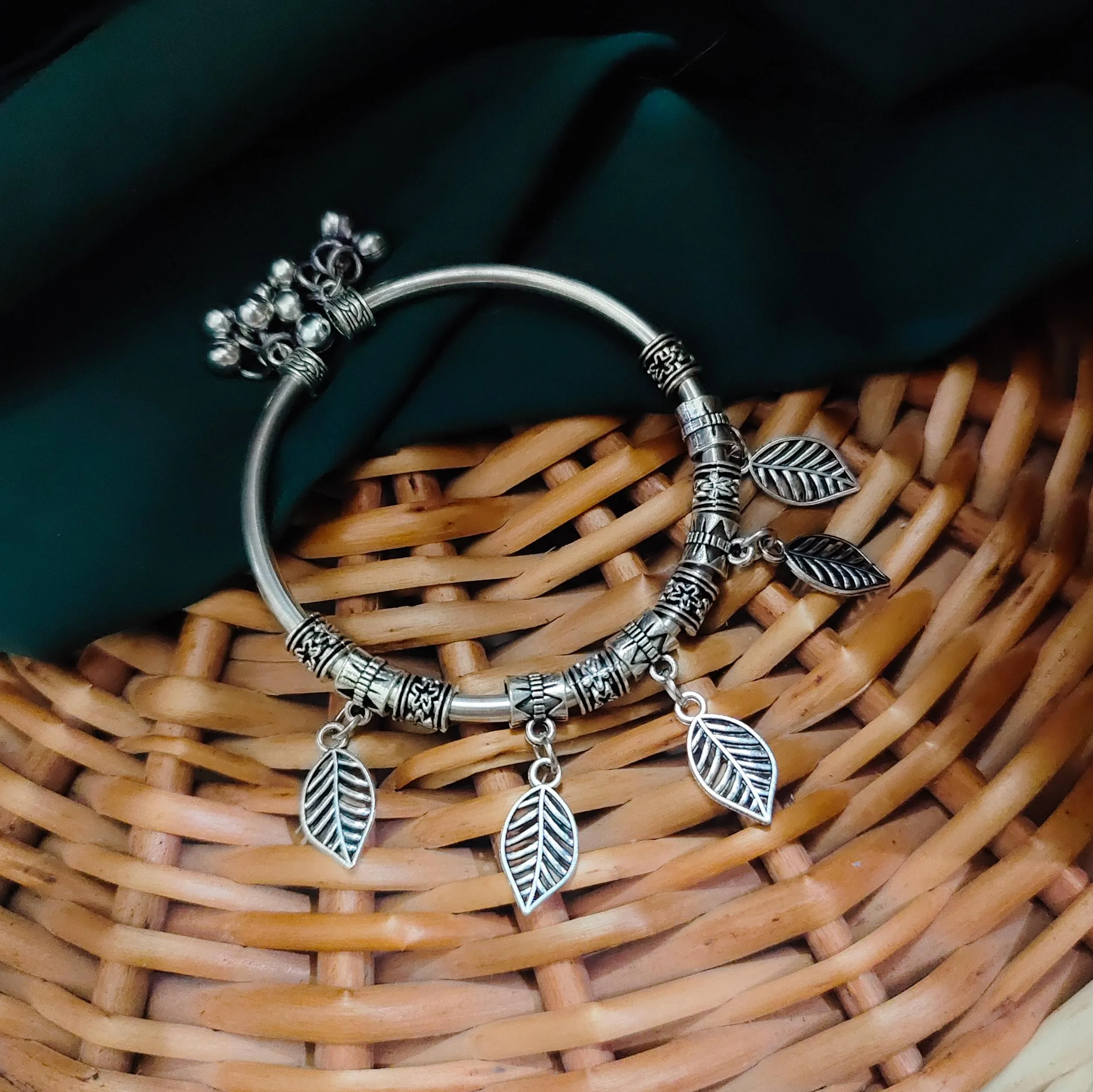 Stylish Adjustable Oxidised Leaf Bracelet - Trendy Armlet For Women ...