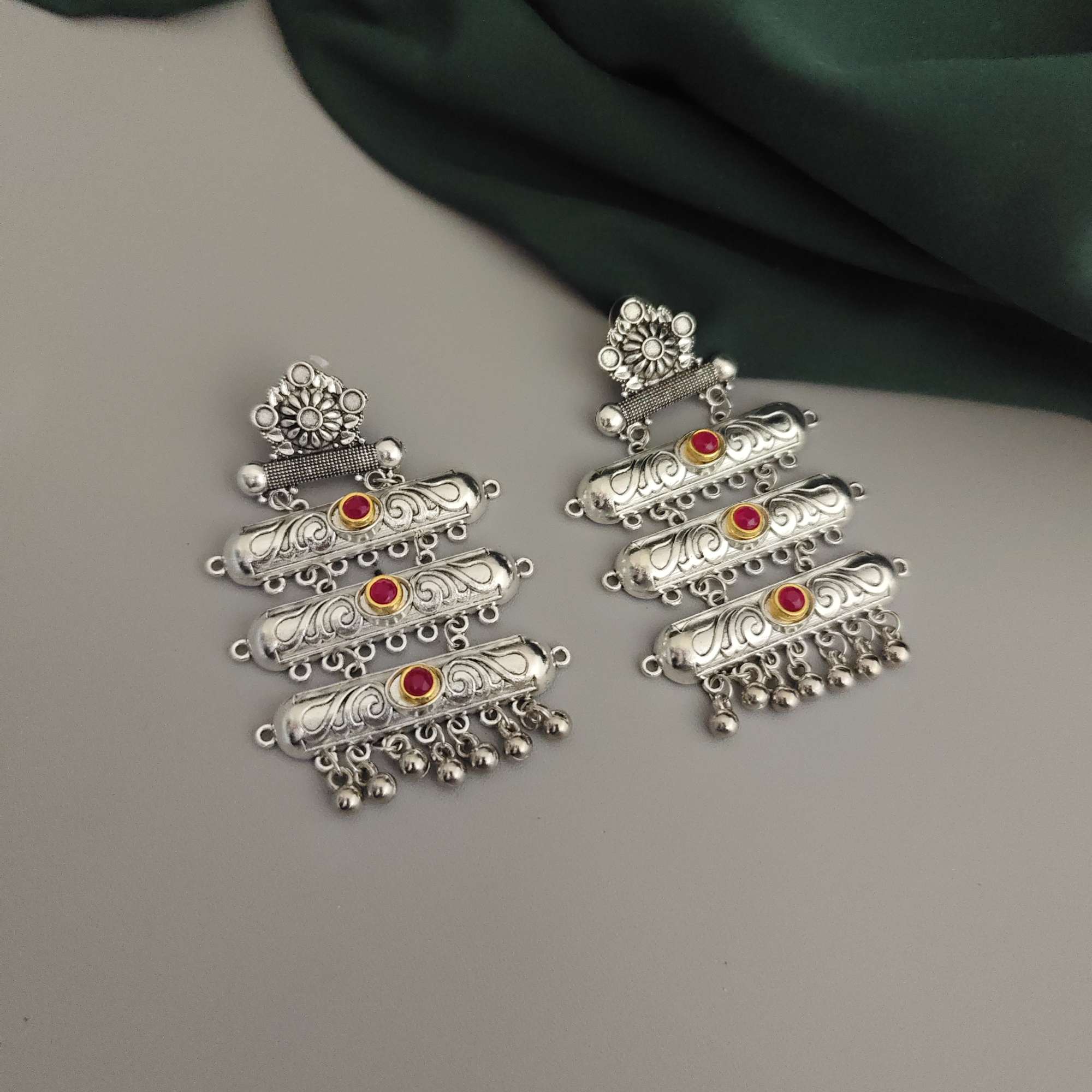 Sonalika Oxidised Light Weight Dangler Earring - Glamaya