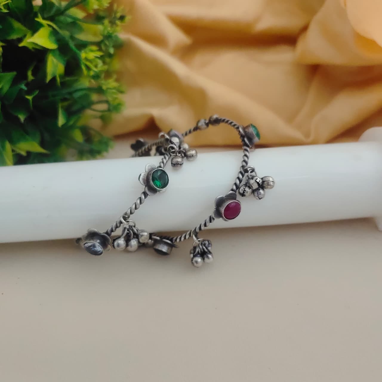 VIRALI Silver Replica Bangles - Glamaya
